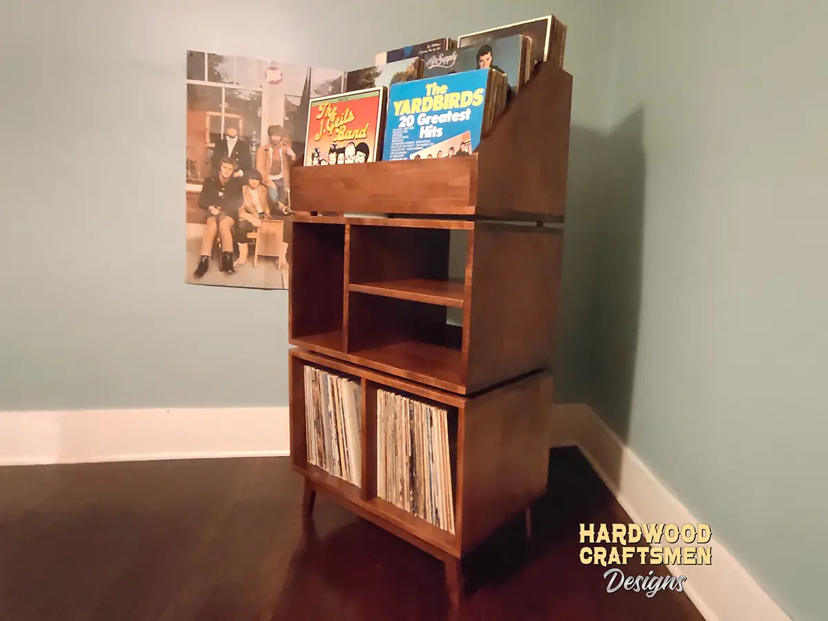 4Box 6Fbins Vinyl Record Storage - Hardwood Craftsmen